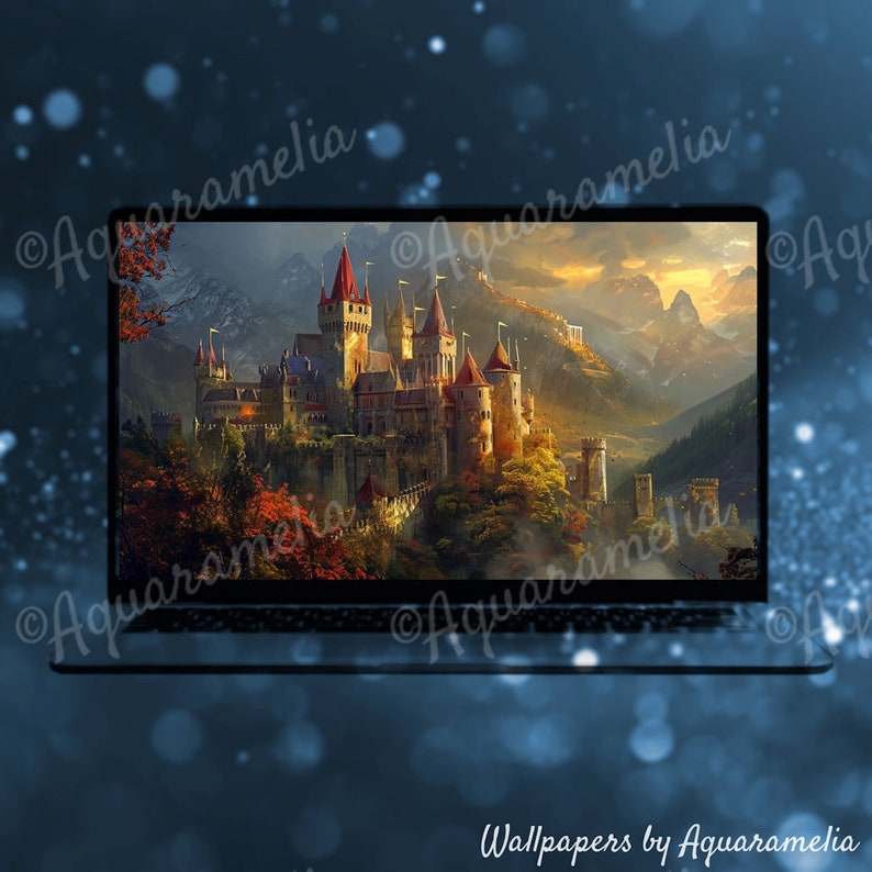 Medieval Fantasy Background, Beautiful Castle Landscape Background ...