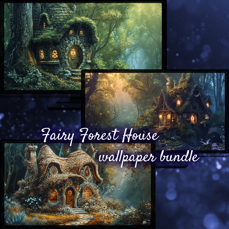 Fairy House Background, RPG Enchanted Magic Forest Desktop Background ...
