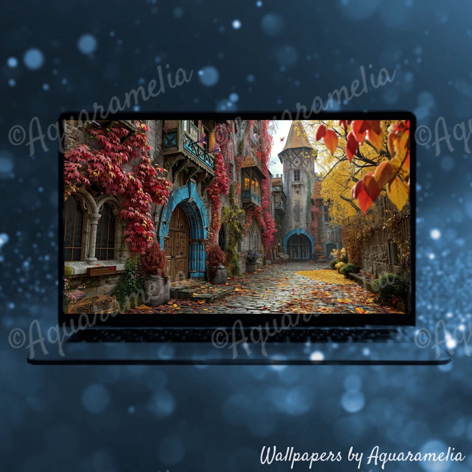 Medieval Fantasy Background, Beautiful Castle Landscape Background ...