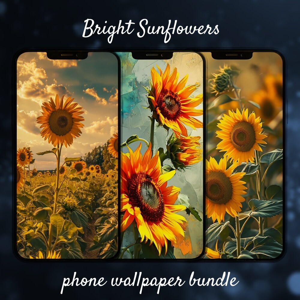Sunflower Phone Background, Spring Flowers Lock Screen Wallpaper ...