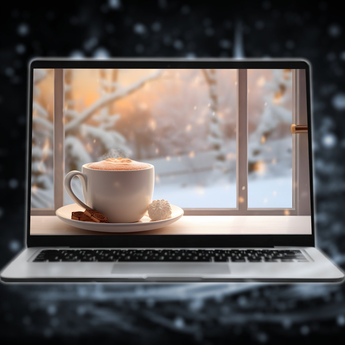 Snowing Day Coffee, Winter Background, Winter Wallpaper for Desktop ...