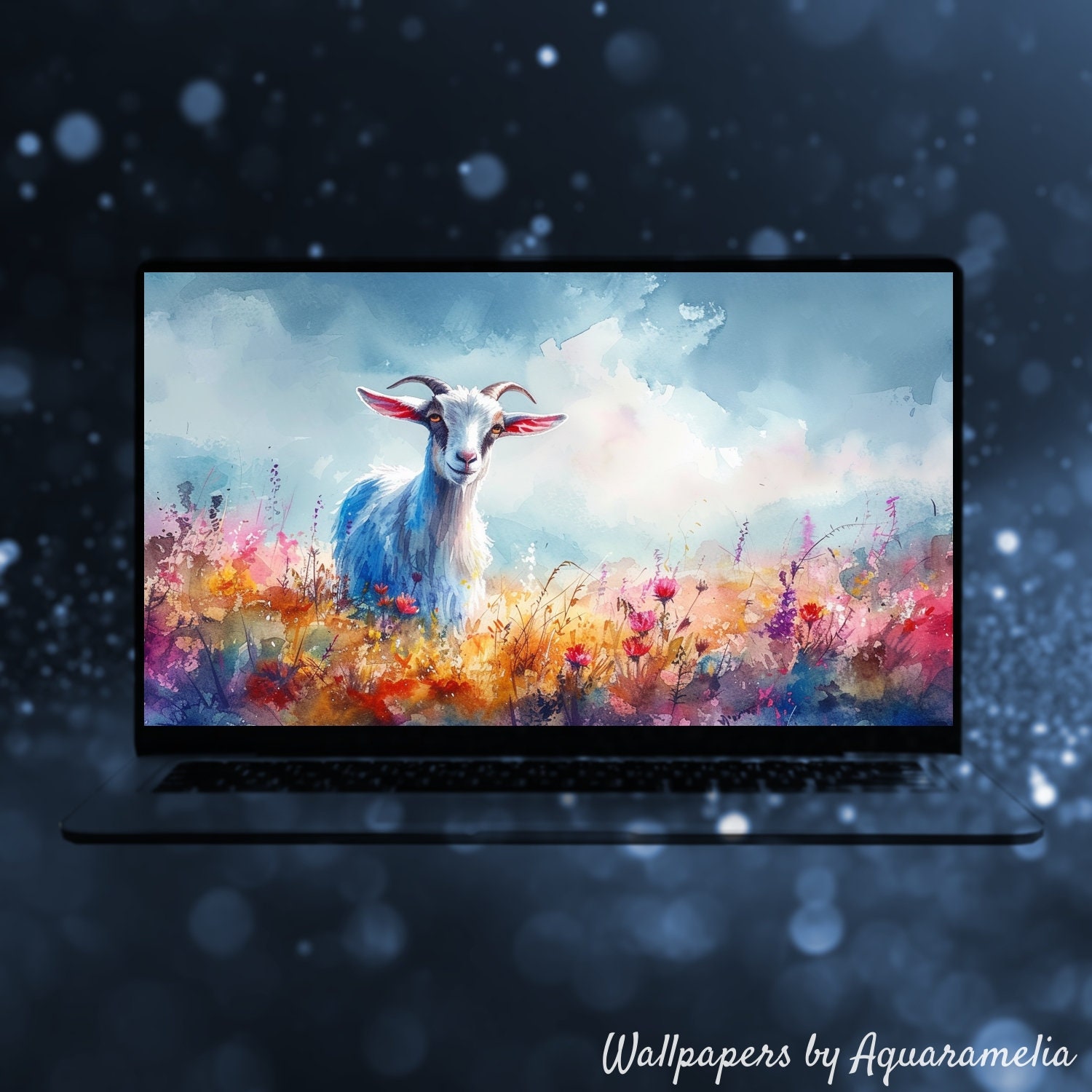 Cute Goat Animal Desktop Wallpaper, Cute Pet Wallpaper, Valentines Day ...