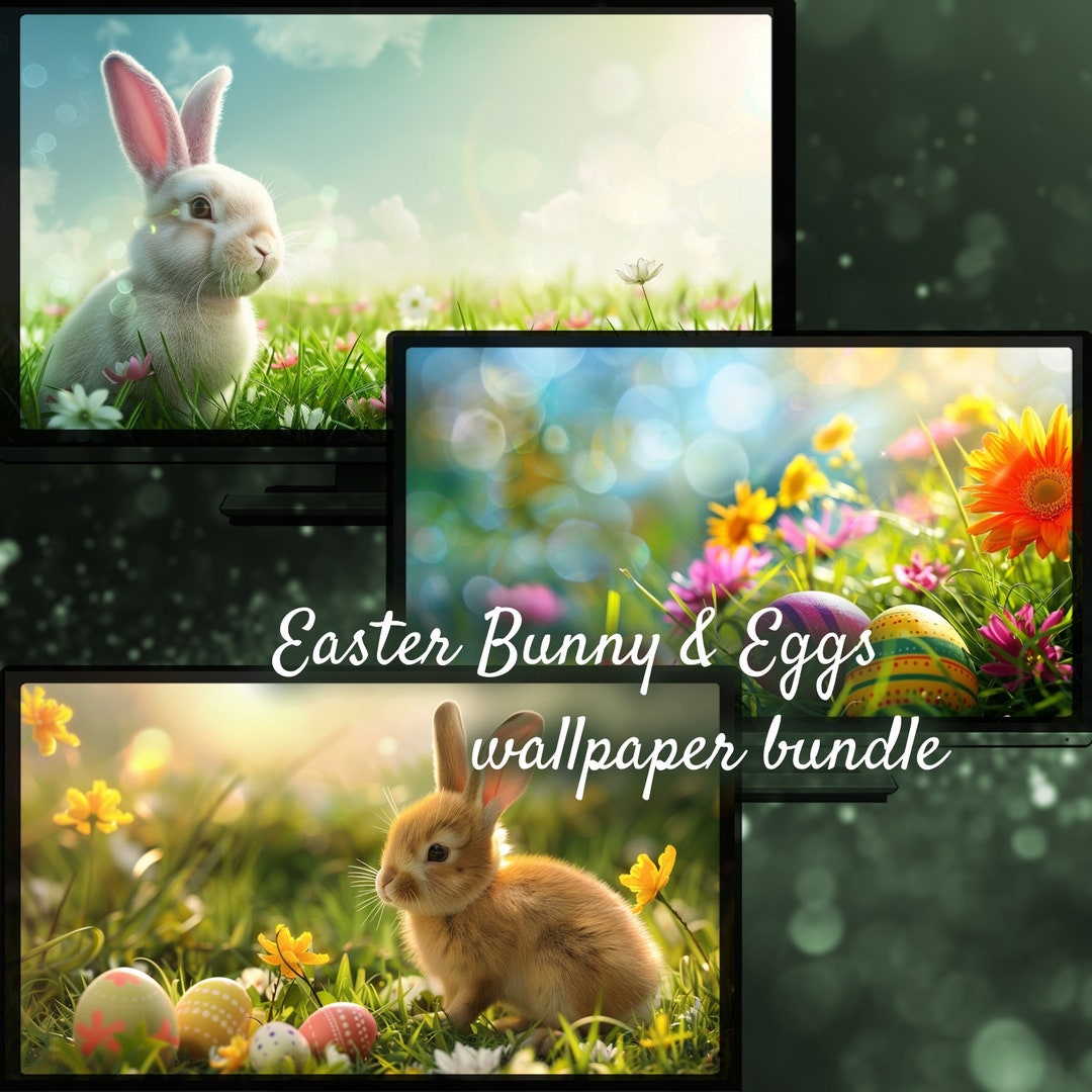 Easter Egg Desktop Background, Bunny Spring Flower Wallpaper, Best ...