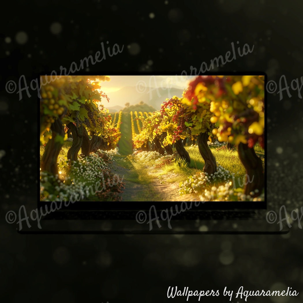 Vineyard Desktop Background, Spring Summer Nature Photography Wallpaper ...