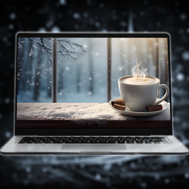 Snowing Day Coffee, Winter Background, Winter Wallpaper for Desktop ...