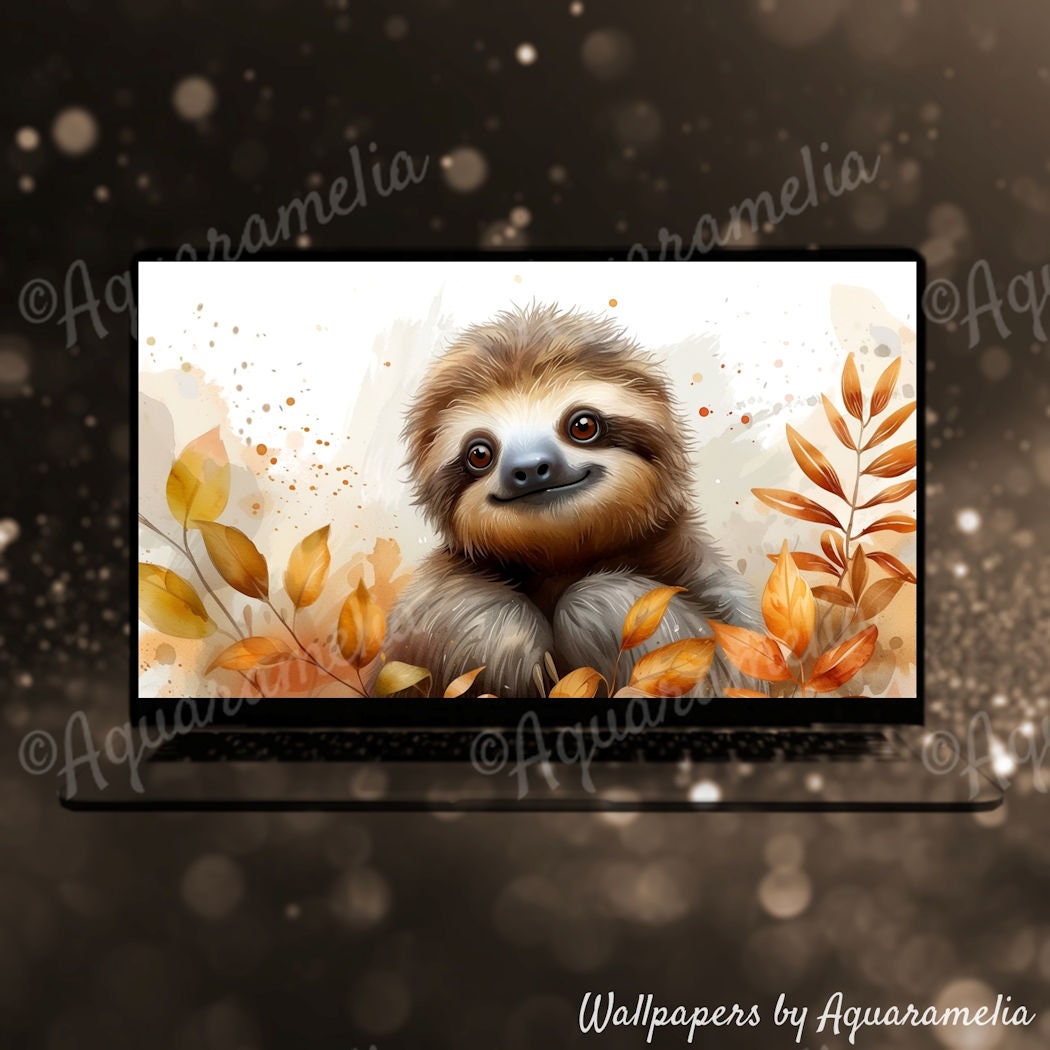 Cute Sloth Animal Desktop Wallpaper, Cute Sloth Wallpaper, Valentines ...