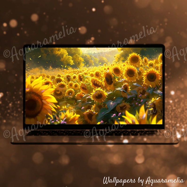 Summer Desktop Background, Beautiful Sunflowers Wallpaper, Nature ...