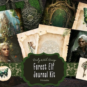 Forest Elf Junk Journal Kit, Digital Download, Printable Pages, Fantasy ...