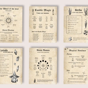 Witchcraft Basic Bundle Grimoire Pages, Magic Starter Kit, Grimoire ...