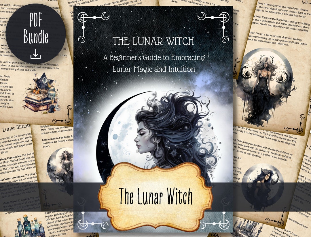The Lunar Witch PDF Bundle, Types of Witches, Moon Witch, Printable ...
