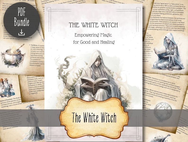 The White Witch PDF Bundle, Types of Witches, White Magic, Printable Grimoire Pages, Book of ...
