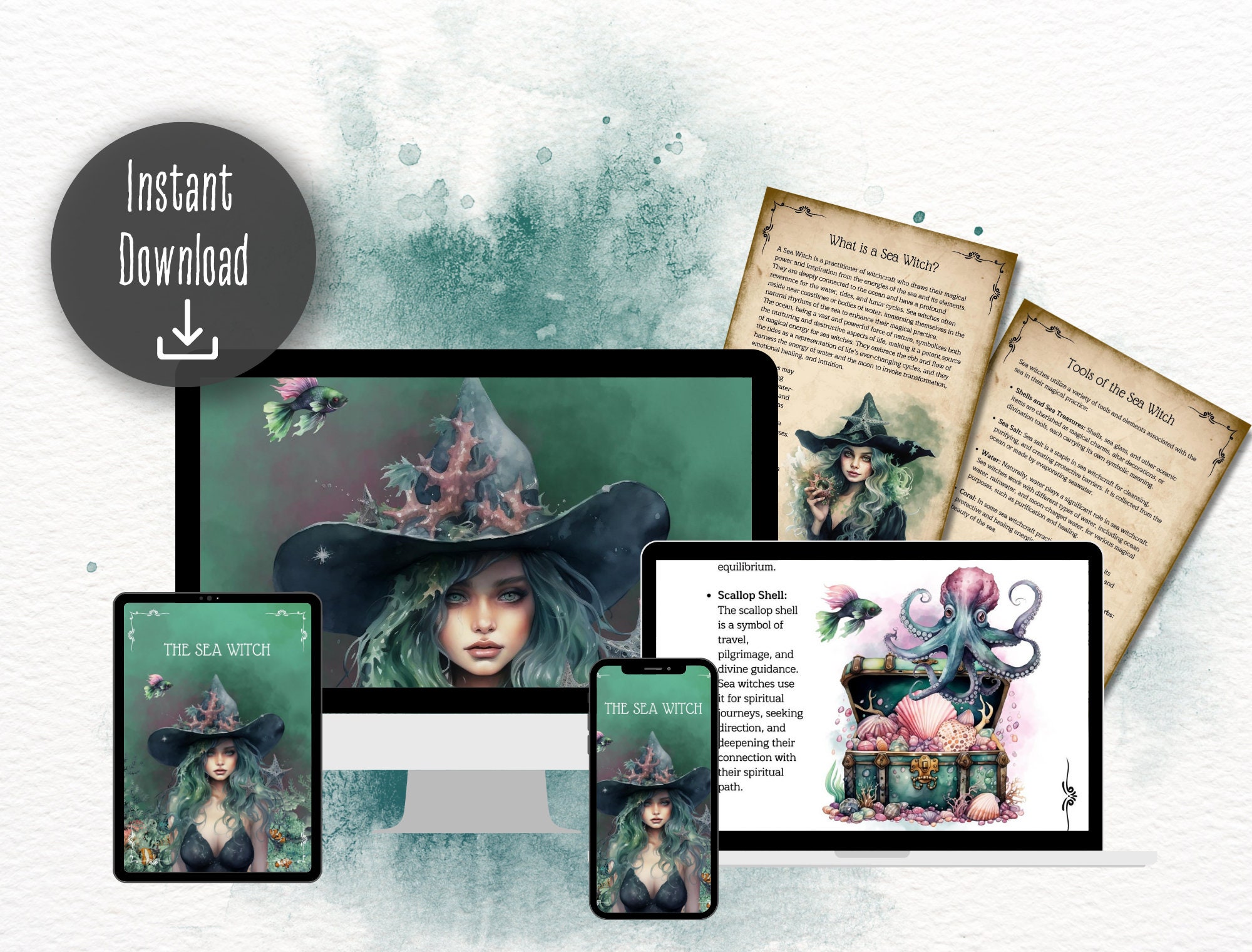 The Sea Witch PDF Bundle, Types of Witches, Sea Magic, Ocean Magick ...
