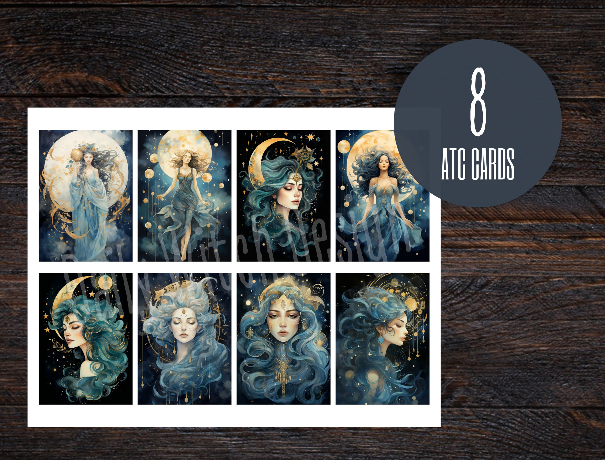 Moon Goddess Junk Journal Kit, Digital Download, Moon Printable Pages ...