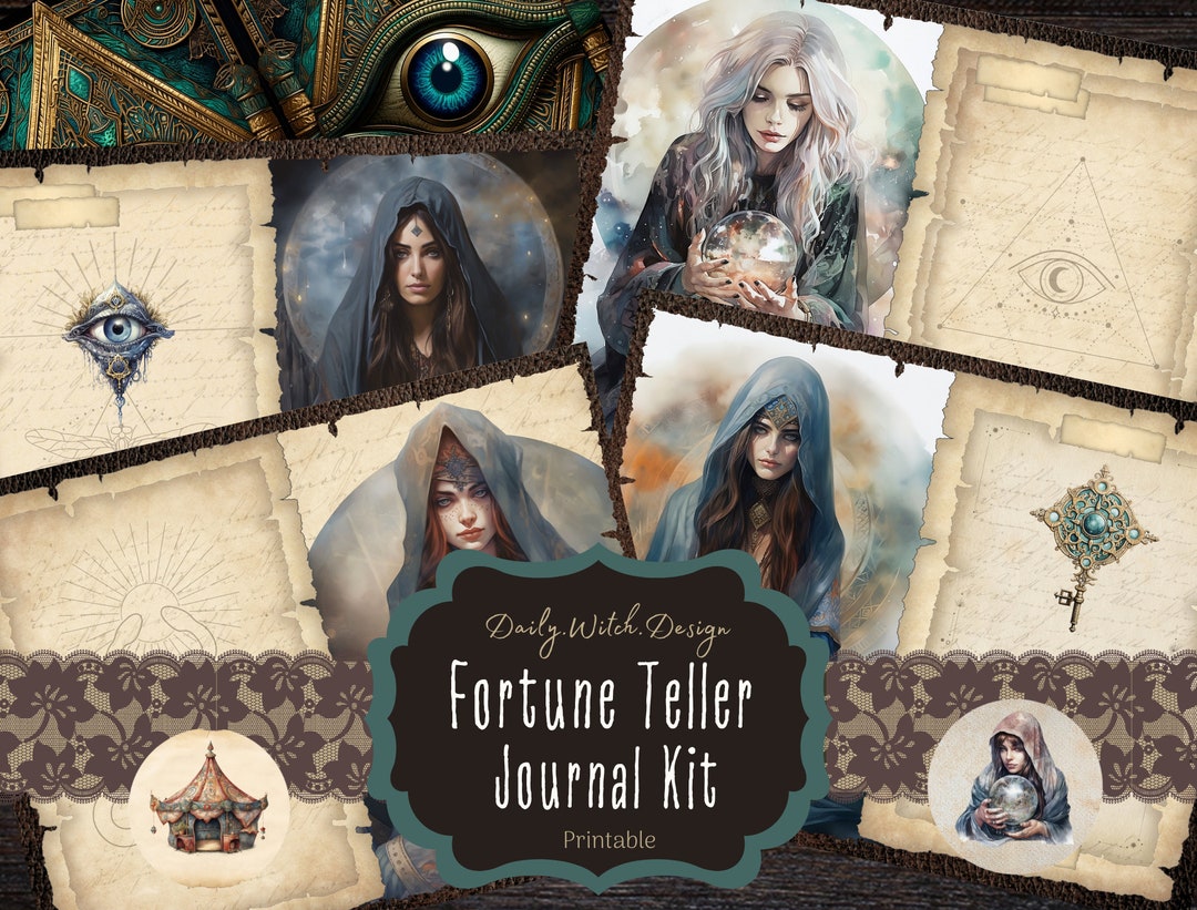 Fortune Teller Junk Journal Kit Digital Download Tarot - Etsy