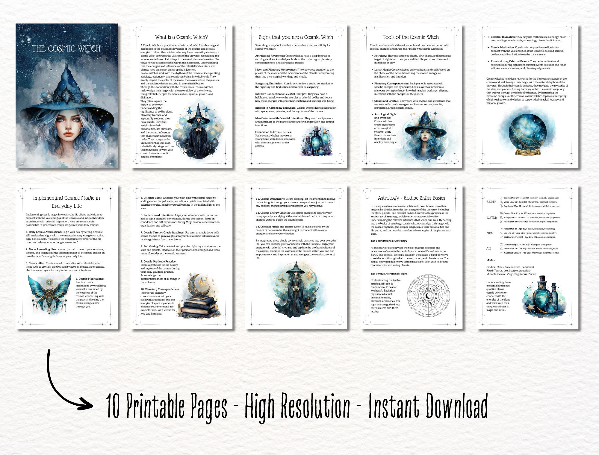 The Cosmic Witch PDF Bundle, Types of Witches, Magic, Astrology ...