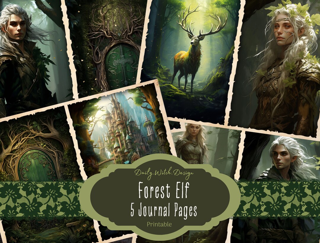 Forest Elf Junk Journal Pages, Watercolor Junk Journal Kit, Printable ...