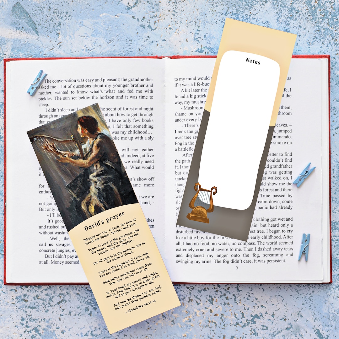 King David’s Prayer, Christian Bookmark - Etsy