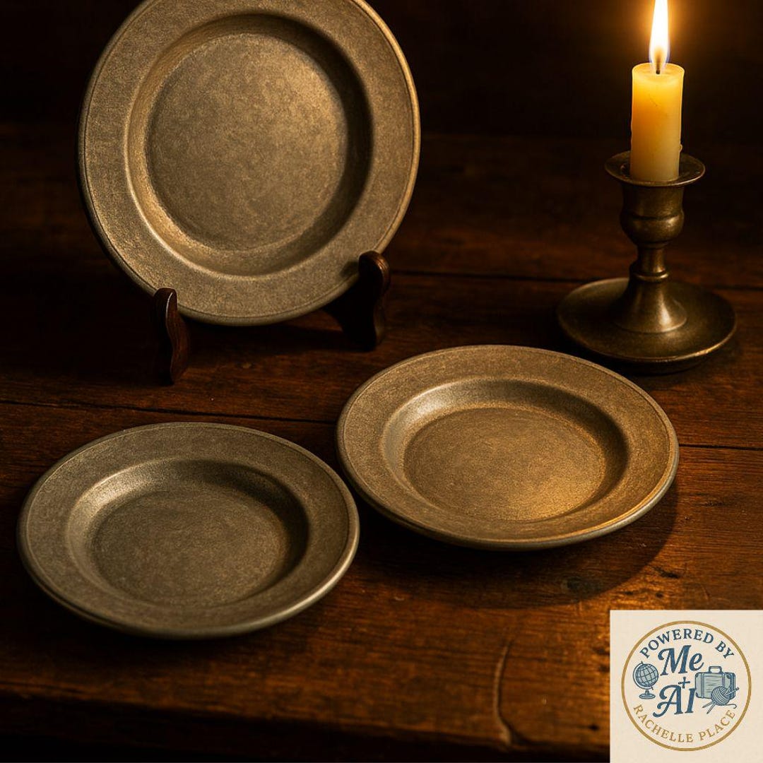 Vintage Pewter Plates – Set of 3 – 7" BWP Hallmarked – Colonial Tavern ...