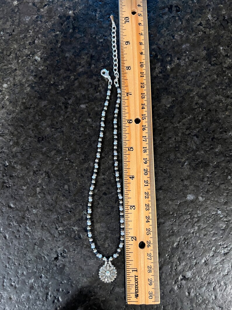Daisy Seed Bead Choker: Czech Picasso Glass Flower Necklace - Etsy