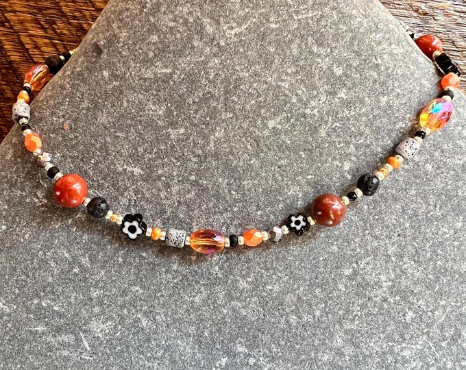 Halloween Necklace, Fall Necklace, Seed Bead Necklaces for Women ...