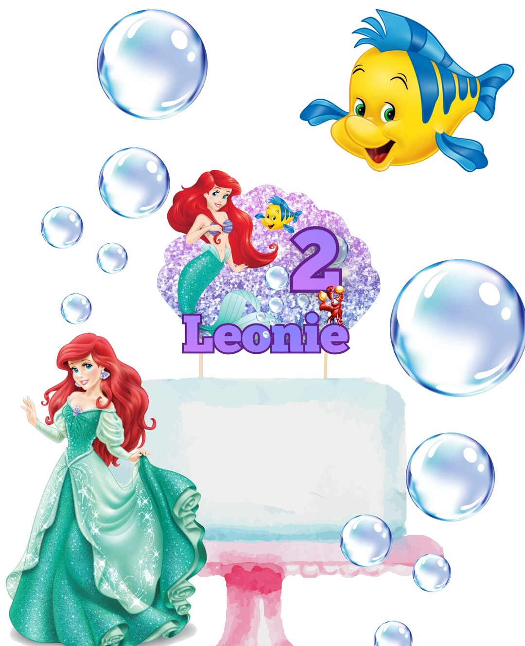 Arielle Torte Topper Meerjungfrau Torte Deko Torten - Etsy.de