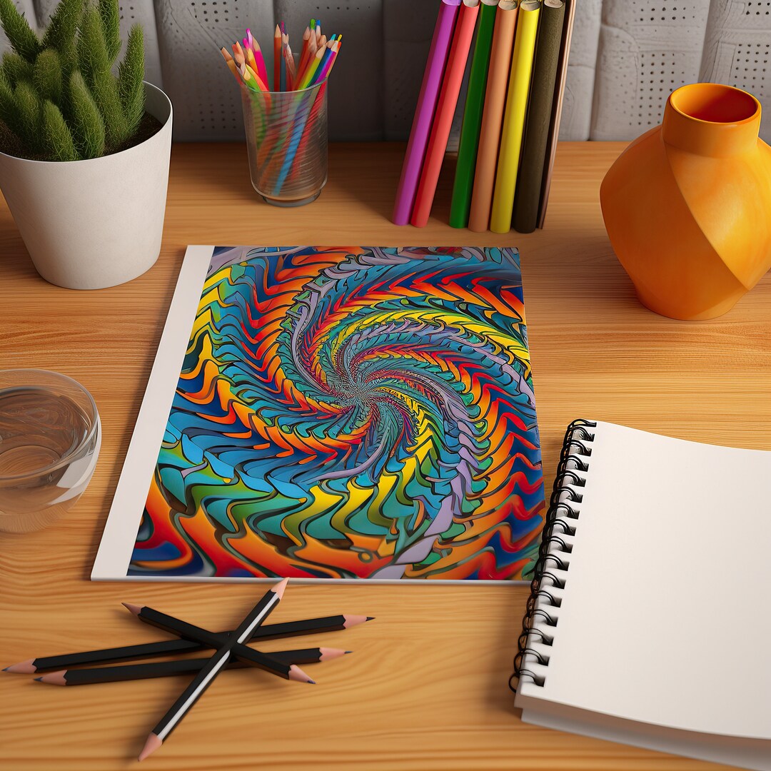 Optical Illusion Coloring Book - Adult and Kids Coloring Pages, Art ...