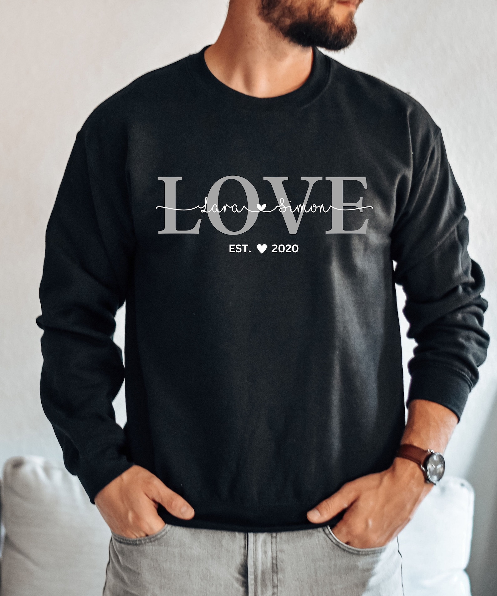 Personalized Partner Sweater With Name and Year Wedding Gift Wedding ...