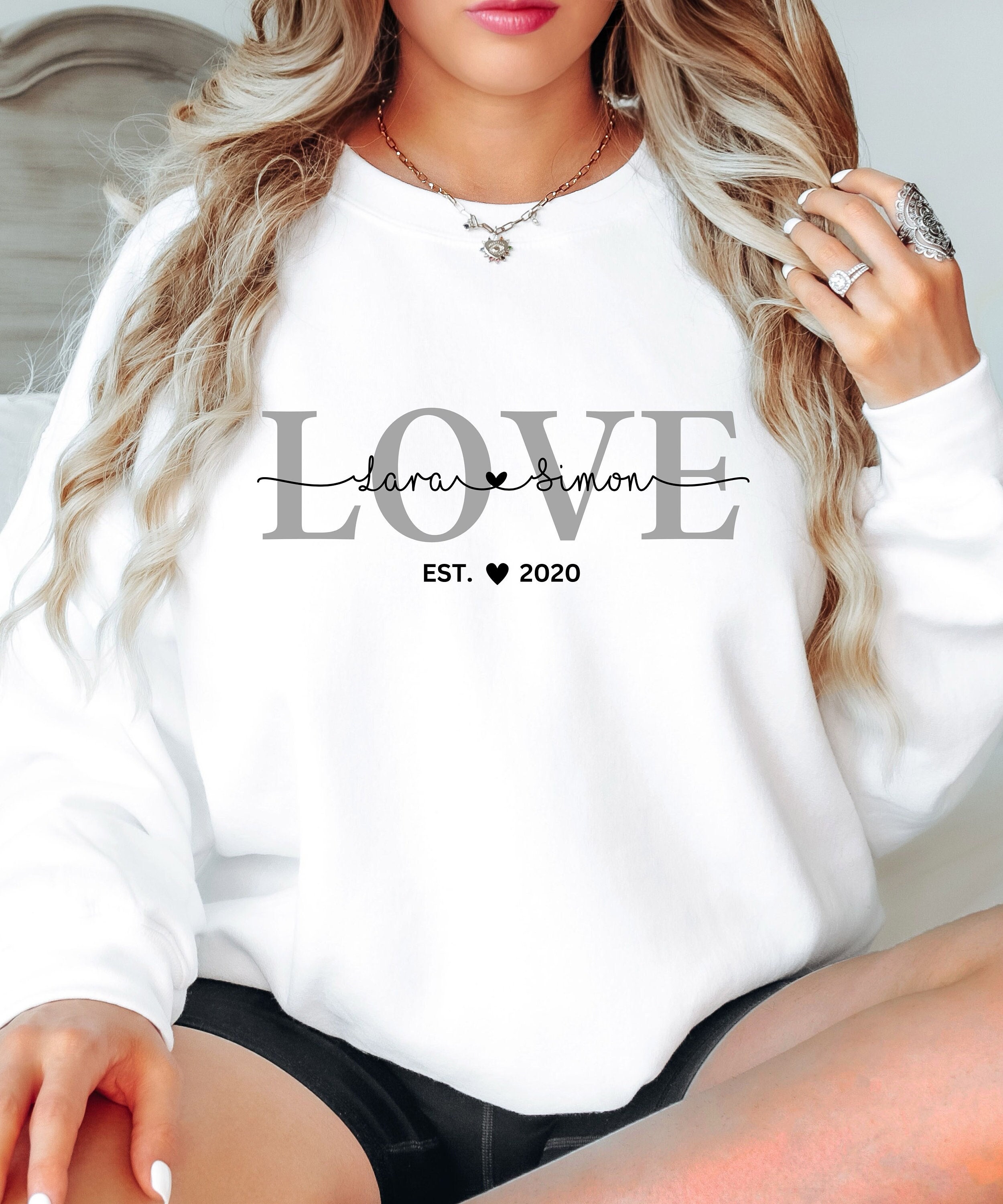 Personalized Partner Sweater With Name and Year Wedding Gift Wedding ...