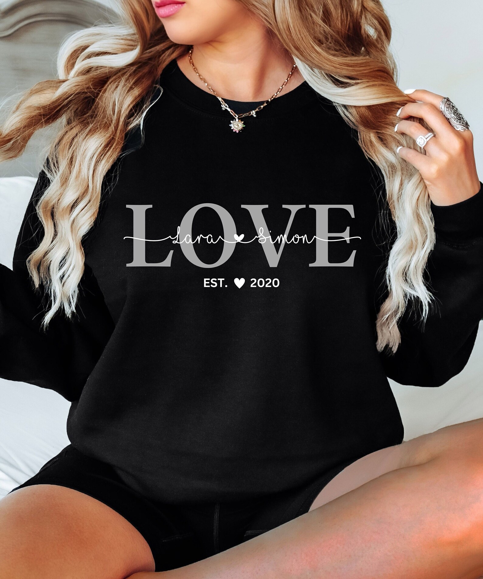 Personalized Partner Sweater With Name and Year Wedding Gift Wedding ...