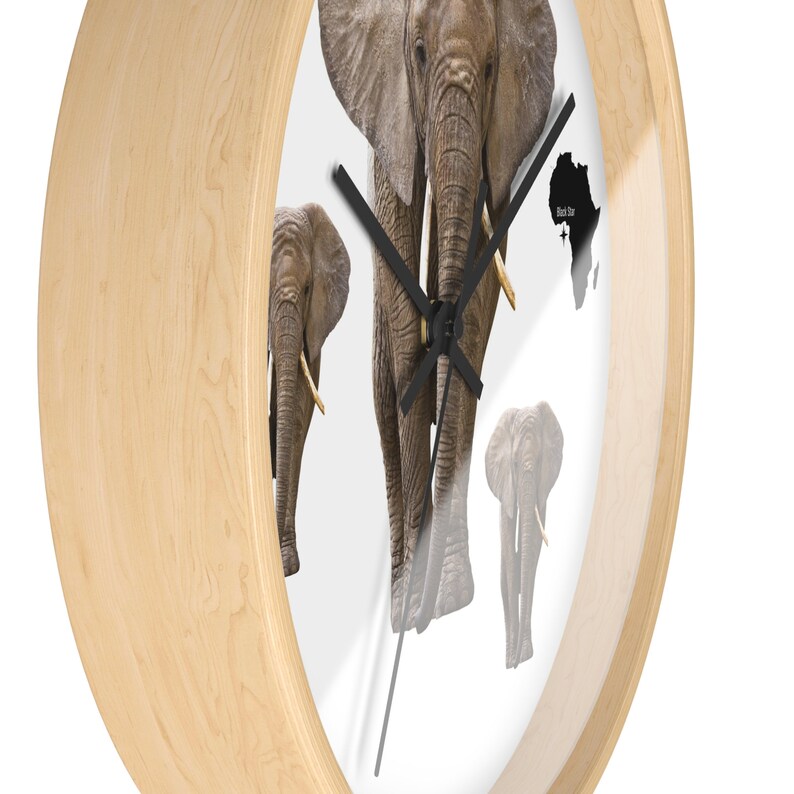 Elephant Wall Clock, Love Africa - Etsy
