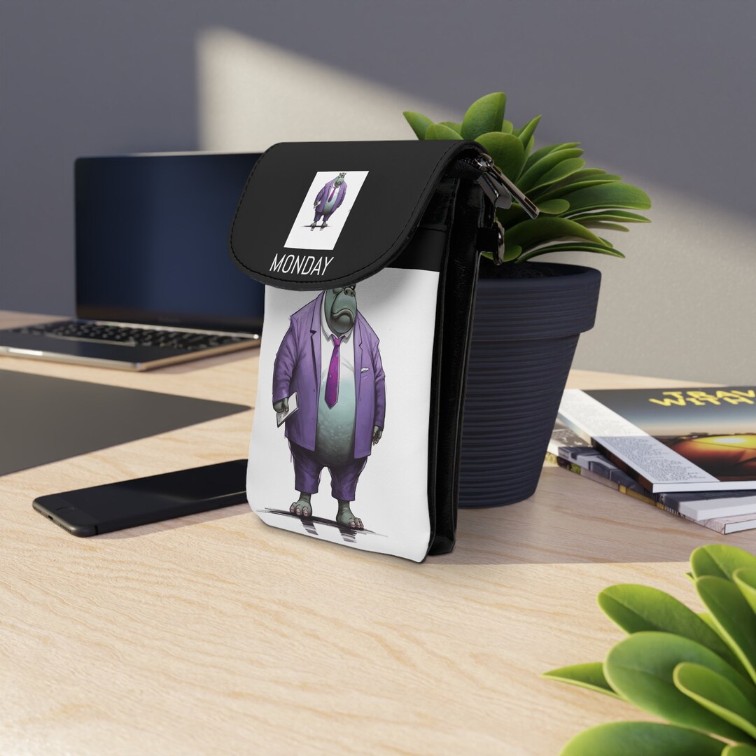 Monday Hippopotamus, Small Cell Phone Wallet, Gift for Everyone - Etsy