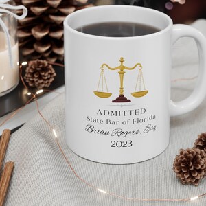 Bar Exam Congratulations Gift, Personalized Lawyer Mug, Bar Exam Pass ...