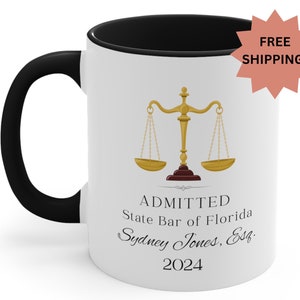 Bar Exam Congratulations Gift, Personalized Lawyer Mug, Bar Exam Pass ...