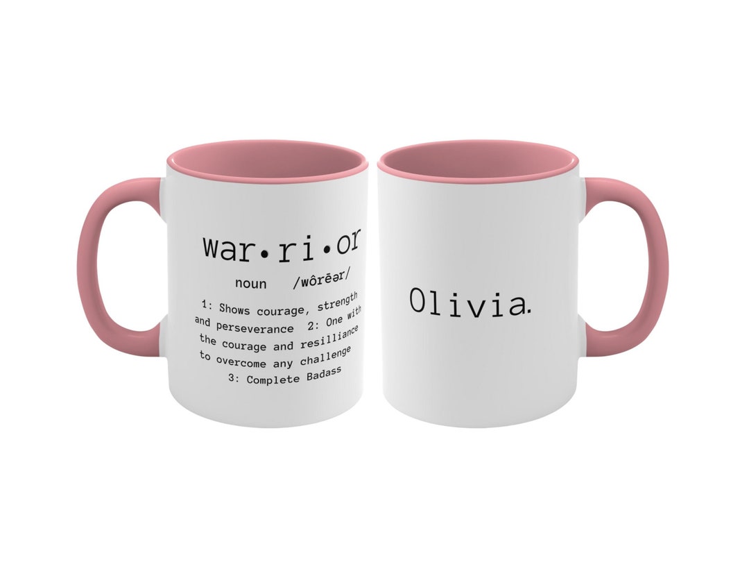 Personalized Warrior Mug: Encouragement Gift, Custom Name Mug - Etsy