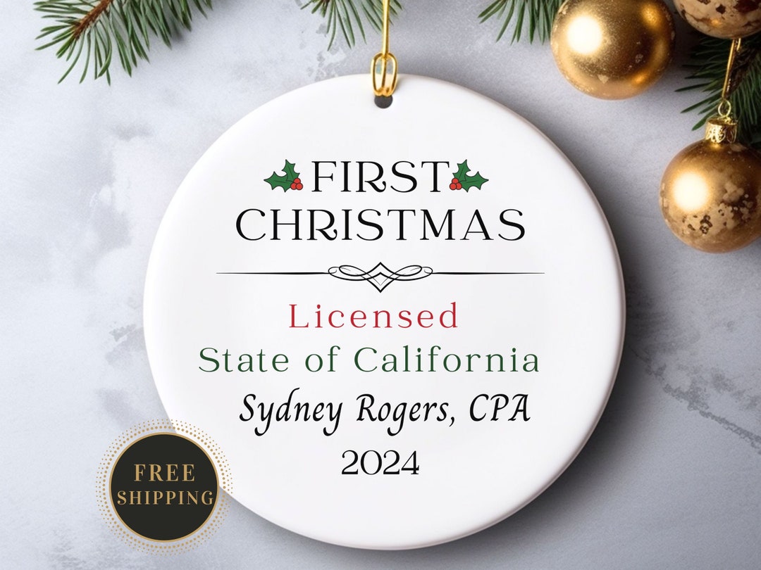 Personalized CPA Christmas Ornament, CPA Exam Pass Congratulations Gift ... Personalized CPA Christmas Ornament, CPA Exam Pass Congratulations Gift ...