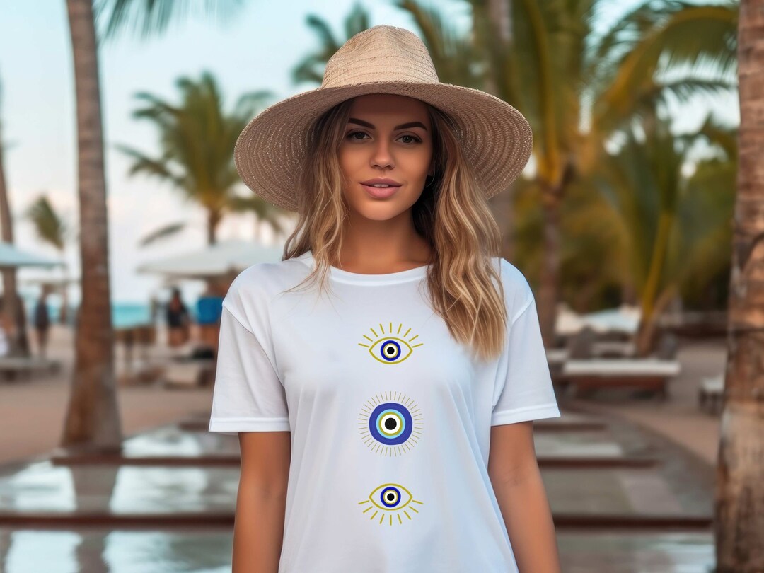 Evil Eye T-shirt ,turkish Evil Eye Clothing, Positive Shirt, Evil Eye ...