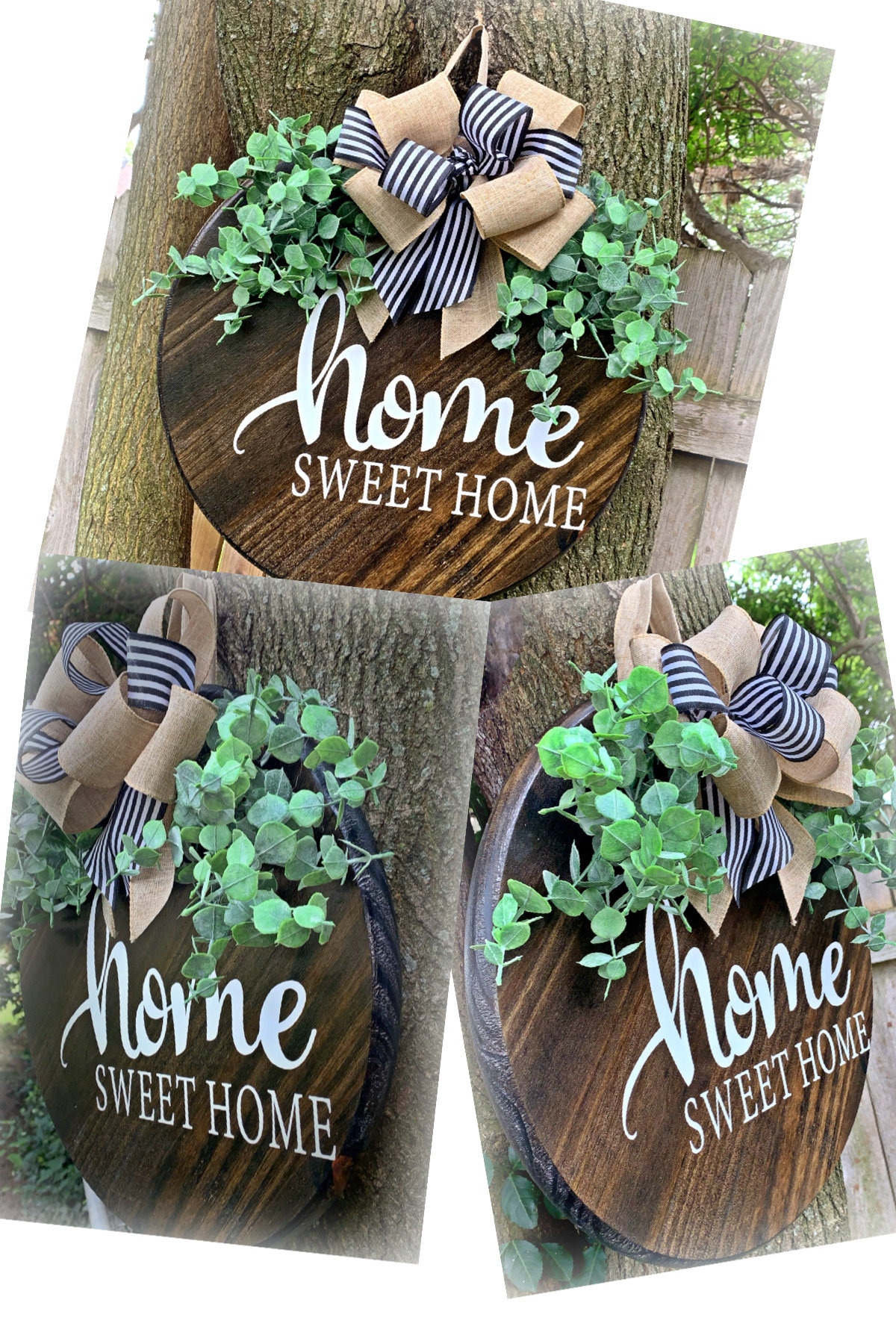 Home Sweet Home Round Door Sign Welcome Sign Front Door - Etsy