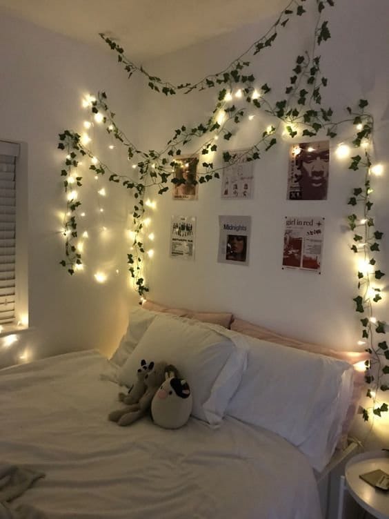 Bedroom String Lights Ideas