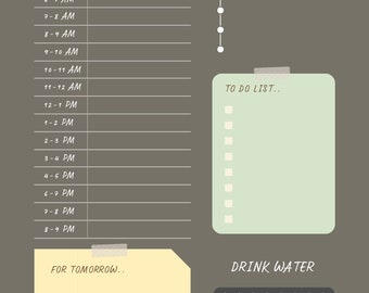 Printable Daily Planner - Meal Planner, Water Tracker, to Do List ...