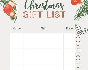 Christmas Wish List Digital Print Download - Etsy