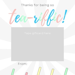 Teacher Appreciation Loaded Tea Gift Card Holder - Etsy