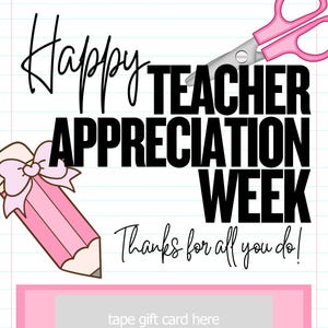 Teacher Appreciation Digital Download Gift Card Holder - Etsy