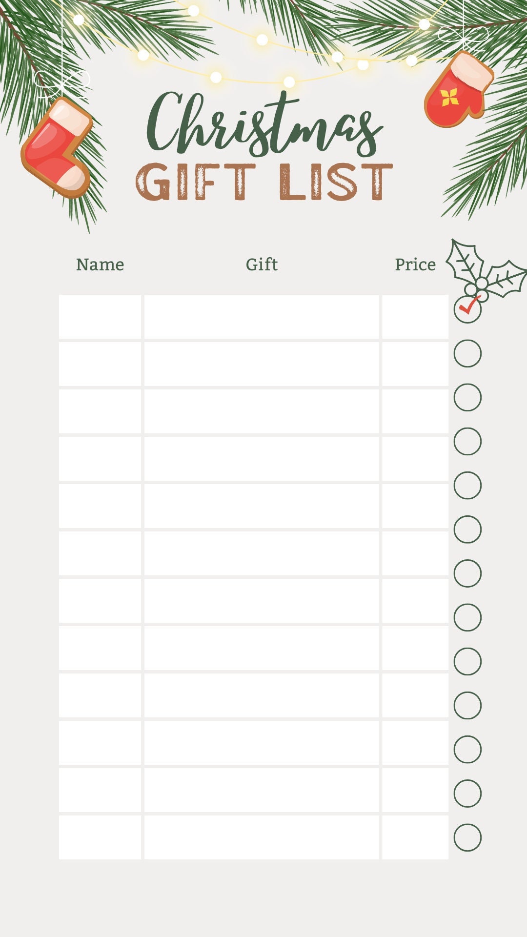 Christmas Wish List Digital Download - Etsy