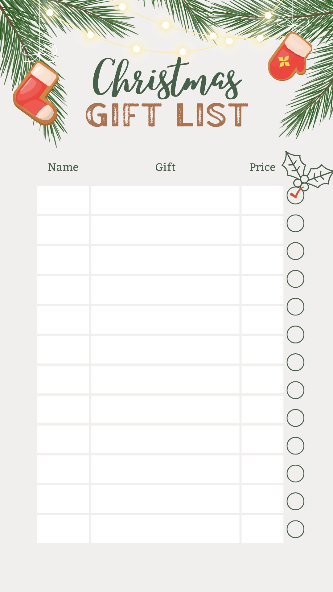 Christmas Wish List Digital Download - Etsy