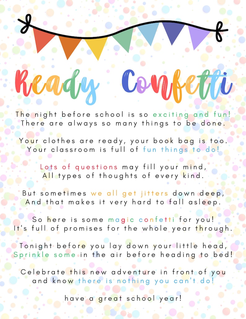 Back to School Ready Confetti - Etsy