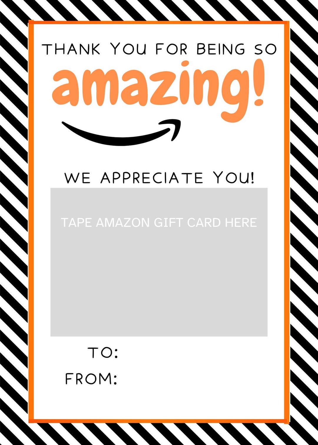 Teacher Appreciation Amazon Gift Card Holder - Etsy