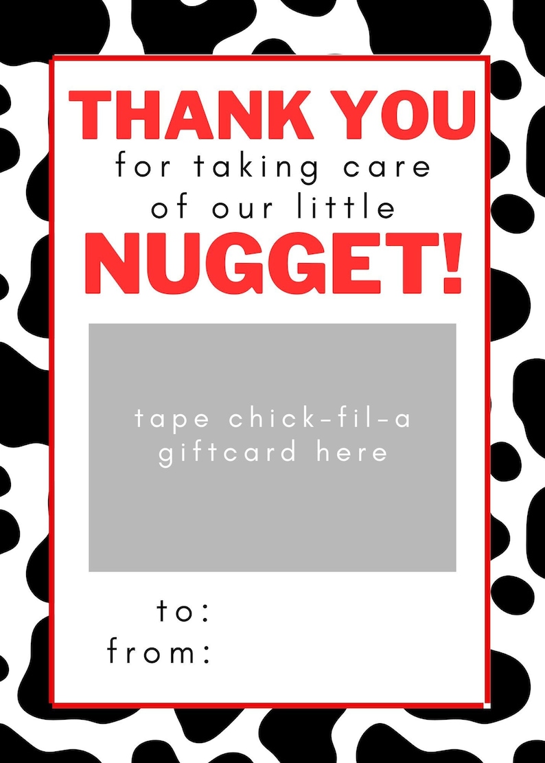 Teacher Appreciation Chick-fil-a Gift Card Holder - Etsy