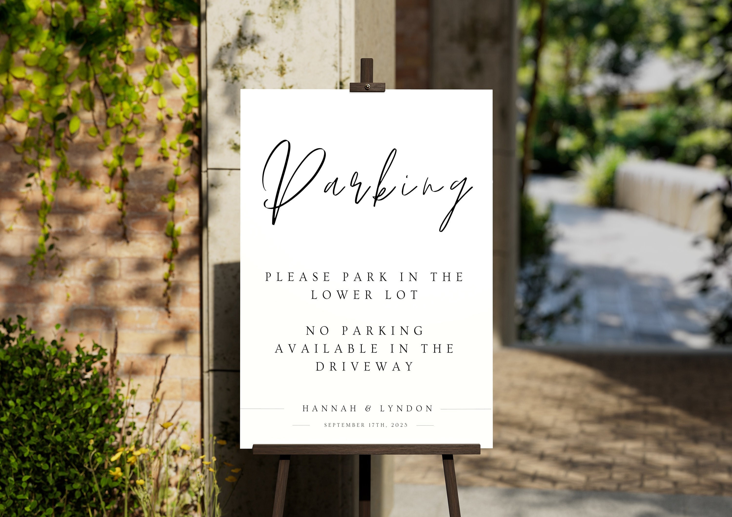 Wedding invitation parking wording | Honestweddingadvice.com