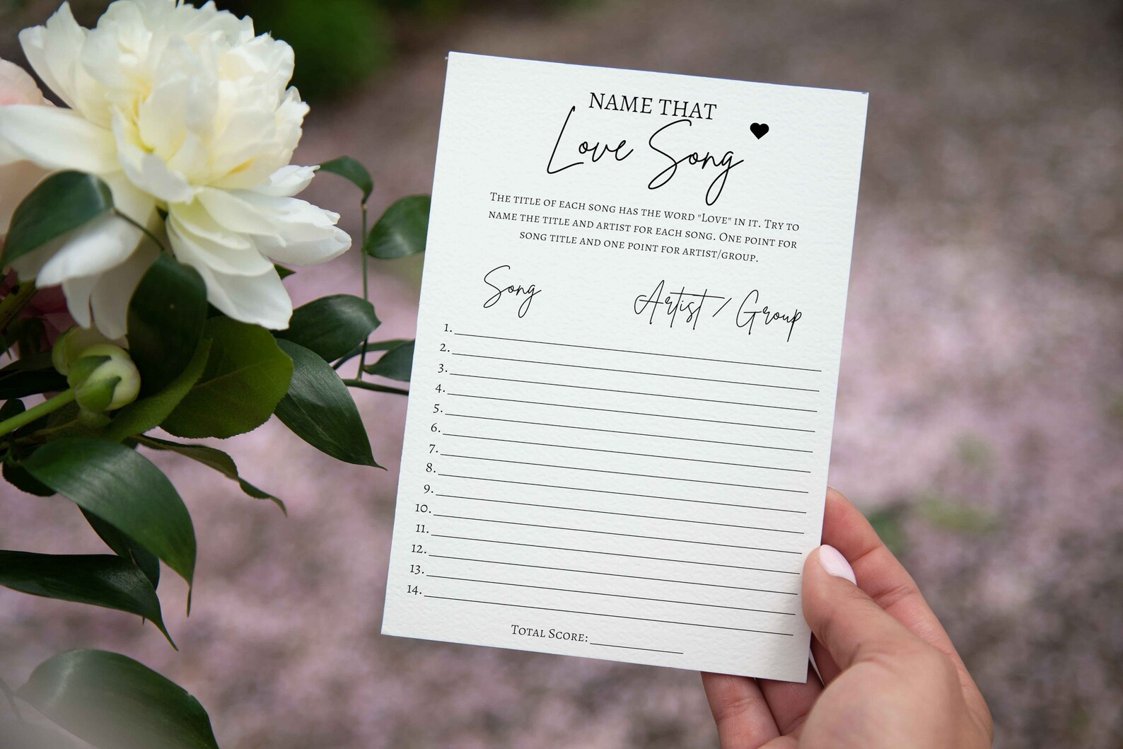 Bridal Shower Game | Name That Love Song Customizable Template - Etsy