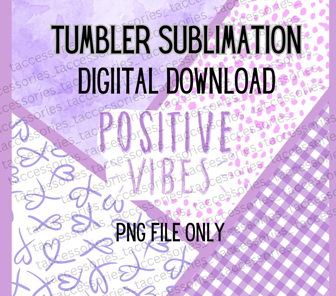 Purple Collage Printable Tumbler Sublimation Sublimation - Etsy